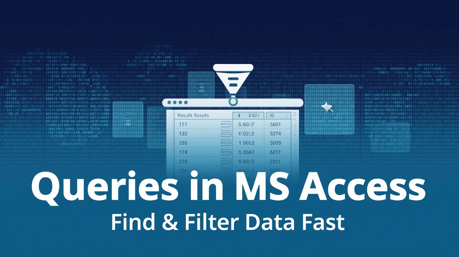 4. Queries in MS Access